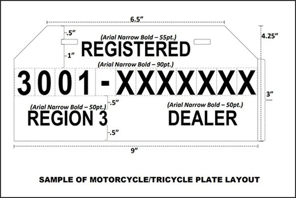 Temporary Plate Tagum 