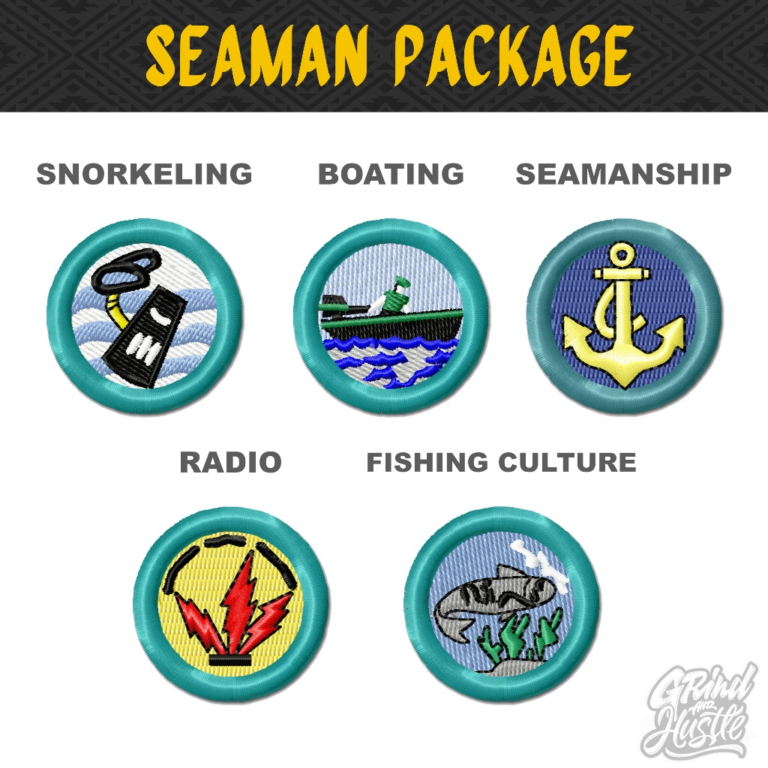 Computerized Embroidered Scout Merit Badges with Iron-On Adhesive