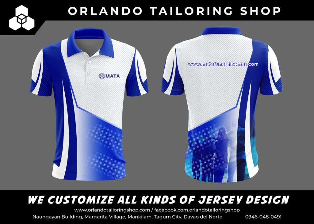 Sublimation Polo Shirt Design Blue Color